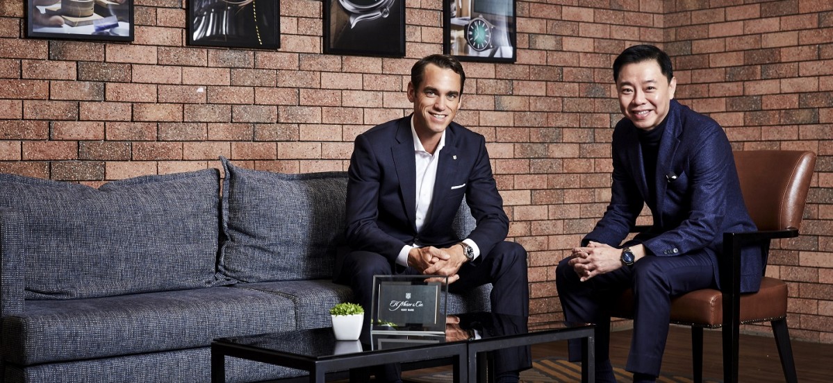 Cortina Watch Malaysia MD Tay Liam Khoon and H Moser & Cie CEO Edouard ...